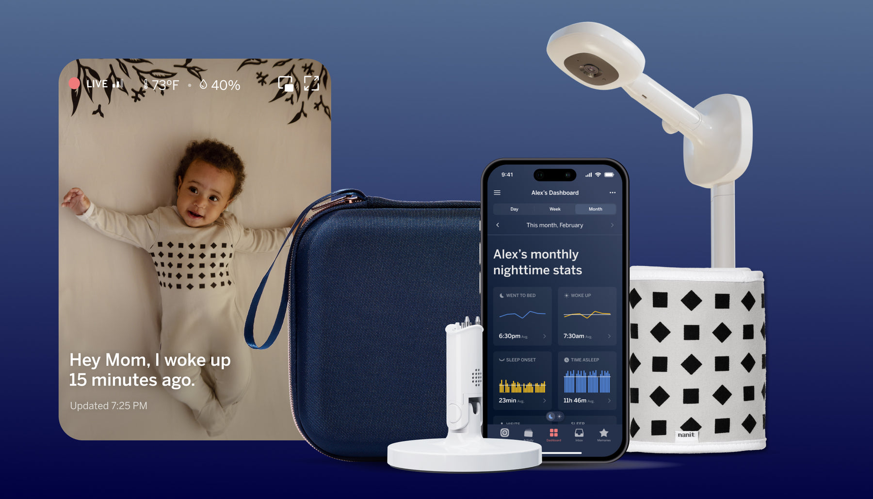 Nanit Pro Smart Baby Monitor | Tracks Sleep and Breathing